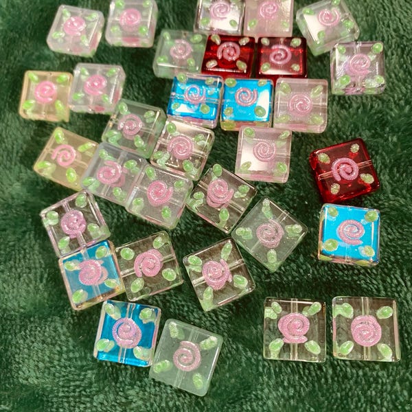 Glass Flower Stems-beautiful Lampwork Flowers 7 - Etsy