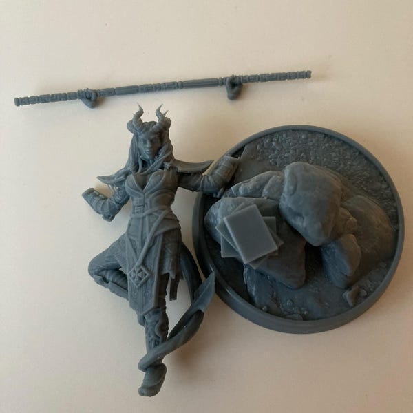 Orc Grozler Hang - Tabletop Dnd Miniature - 28 Mm, 32 Mm With Matching ...