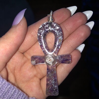 Amethyst Ankh Pendant - Etsy