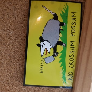No Crossum Possum Sticker - Etsy