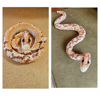 Ball Python Amigurumi Crochet Pattern, Betty the Realistic Plush Snake ...