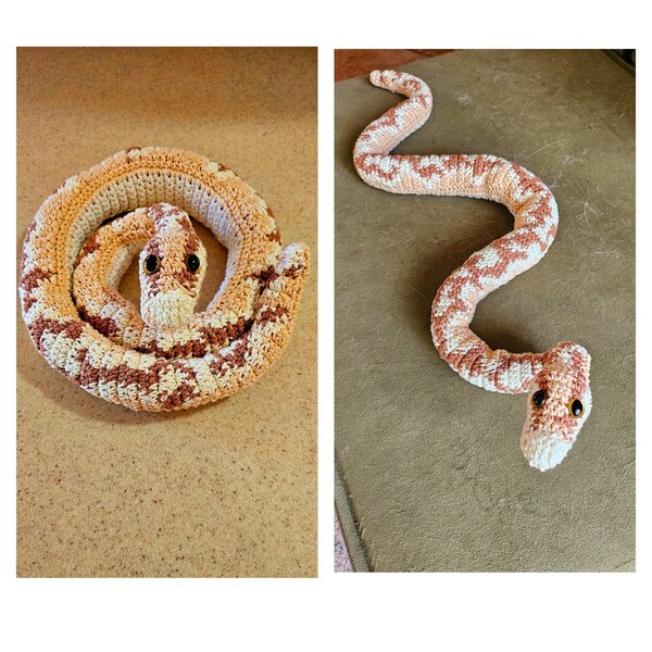 Ball Python Amigurumi Crochet Pattern, Betty the Realistic Plush Snake ...