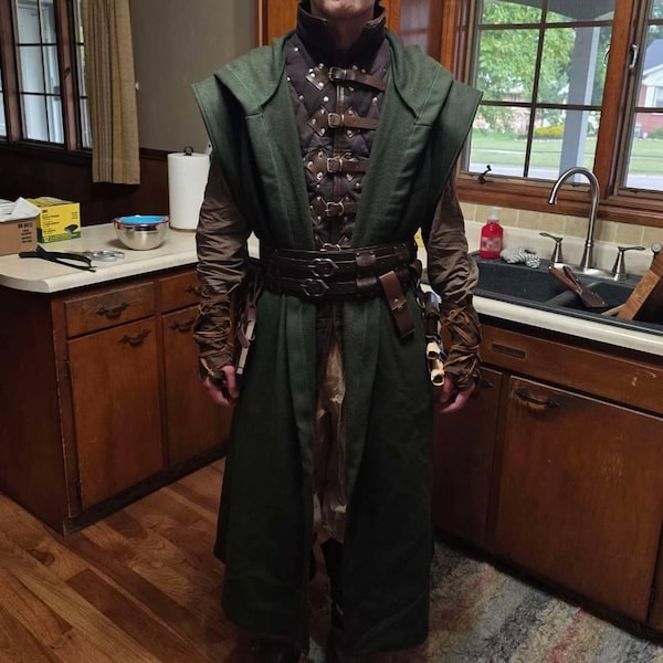 Medieval Gambeson: Padded Cotton Armor With Black Leather Trim - Etsy