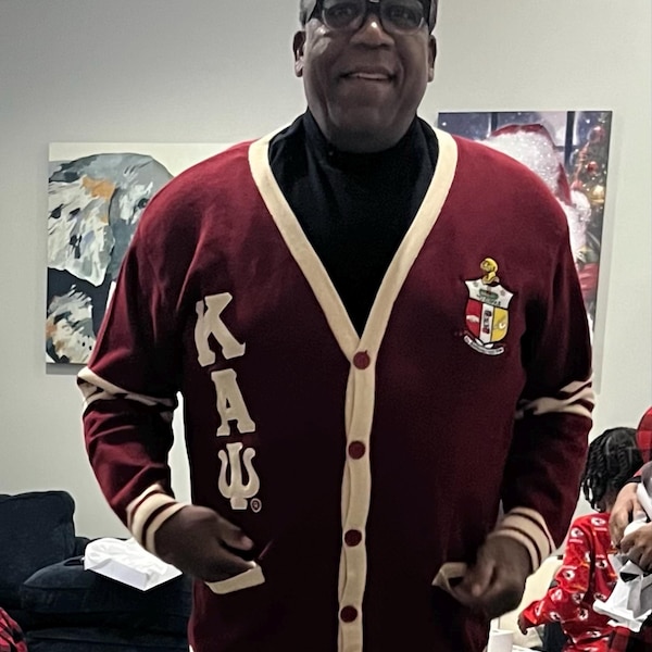 Omega Psi Phi (ΩΨΦ) Fraternity, Purple & Gold Sweater/cardigan- Stay ...