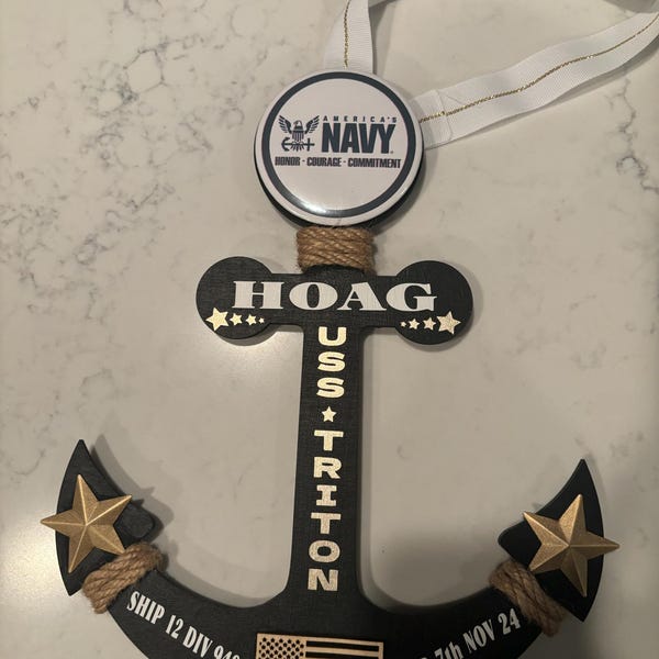 Personalized Veteran 1st Duty Anchor/navy PIR Anchor/navy Gift/navy ...