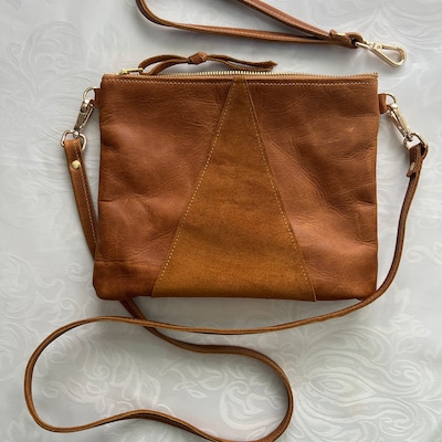Tan Leather Crossbody Bag Small Leather Handbag Tan Leather - Etsy Canada