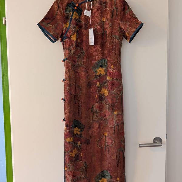 2023 New Lace Qipao Dress, Spring Summer Chinese Cheongsam, Solid ...