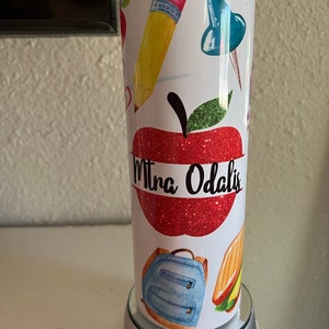 Teacher Name 20 Oz Skinny Tumbler Sublimation Designs Teacher ...