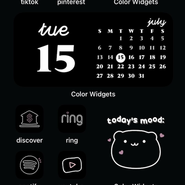 Icon Pack Cute Kawaii Aesthetic - Pink and Purple - Doodle Style Hand ...