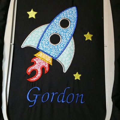 Rocket Ship Applique Machine Embroidery Design Space Shuttle - Etsy