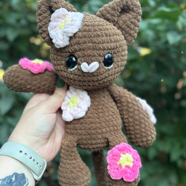 Flower Cat - Crochet Pattern. - Etsy