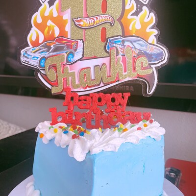 Fast Car Cake Topper, Car Party Cake Topper, Racing Car Birthday Party ...