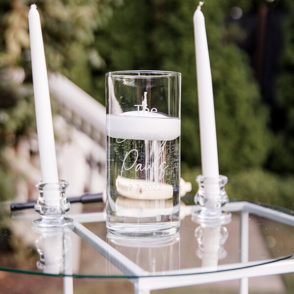 Personalized Unity Ceremony Candle Holder Engraved With Design Options ...
