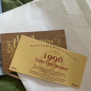 Birthday Custom Label, 1738 Cognac Custom Label, Personalized Cognac ...