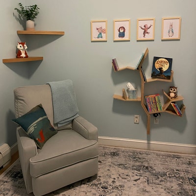 Tree Bookshelf Handmade Wooden Unique Book Case - Etsy