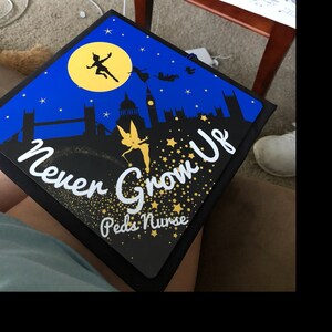 Grad Cap Topper Peter Pan Grad Cap Never Grow up , Graduation Cap ...