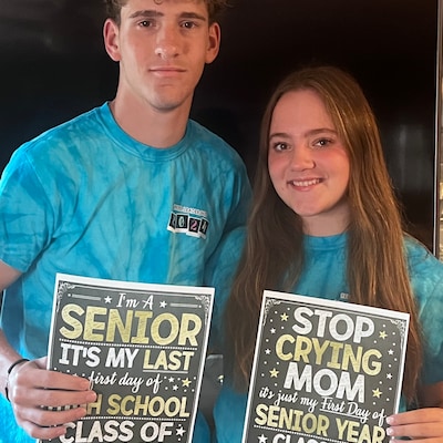 First Day of Senior Year Sign First Day of 12th Grade Sign Class of ...