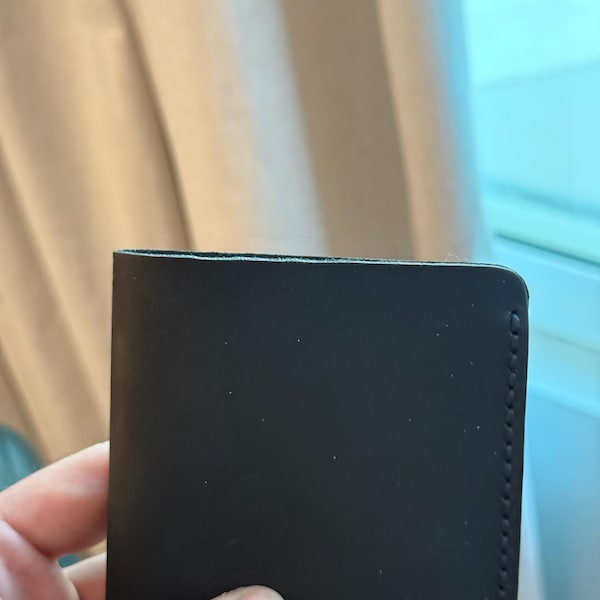 Leather Card Holder With Sliding Mechanism, Minimalist Design - Etsy