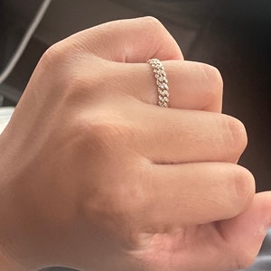 Mens Iced Out Cross Ring Christian Cross Ring 14K Solid Yellow Gold ...