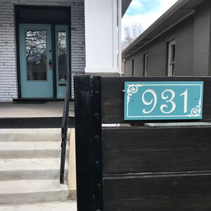 Hanging House Number Sign, Driveway Address Sign, Signpost Sign, Wood ...