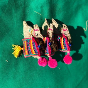 Set of 4 Multicolor Camel Key Ring, Tassel, Handmade, Boho Bag Charm ...