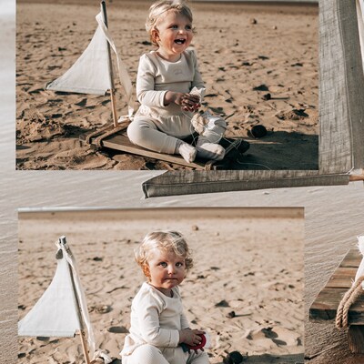 WOODEN RAFT Baby Photo Prop, Real Wood, Vintage Style, Baby Raft Prop ...