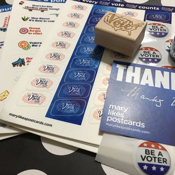 Have a Pun Time Voting! Punny Election Sticker Sheets for Your Get Out ...