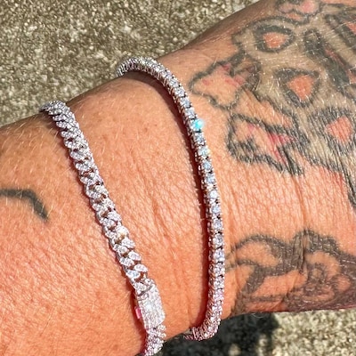 Skinny Diamond Bangle Bracelet Push Lock Bracelet Oval Bangle Diamond ...