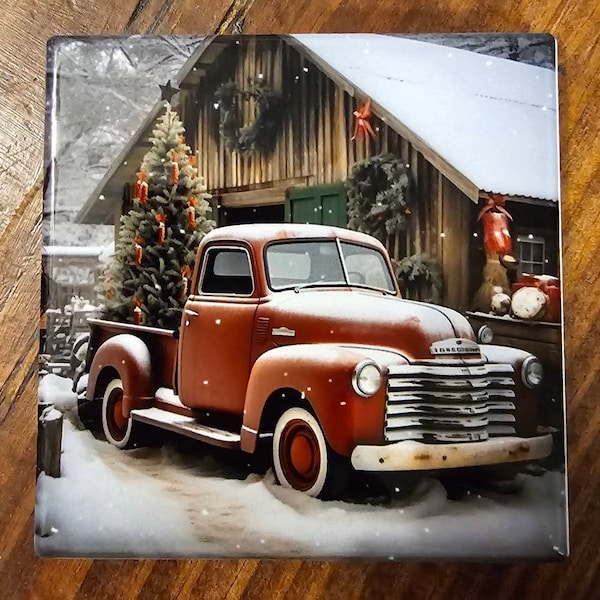 Red Truck Christmas Truck Christmas Tree Png Sublimation Digital Design ...