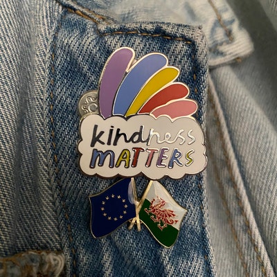 Kindness Matters Enamel Pin // Be Kind Pin // Rainbow Lapel Pin Badge ...