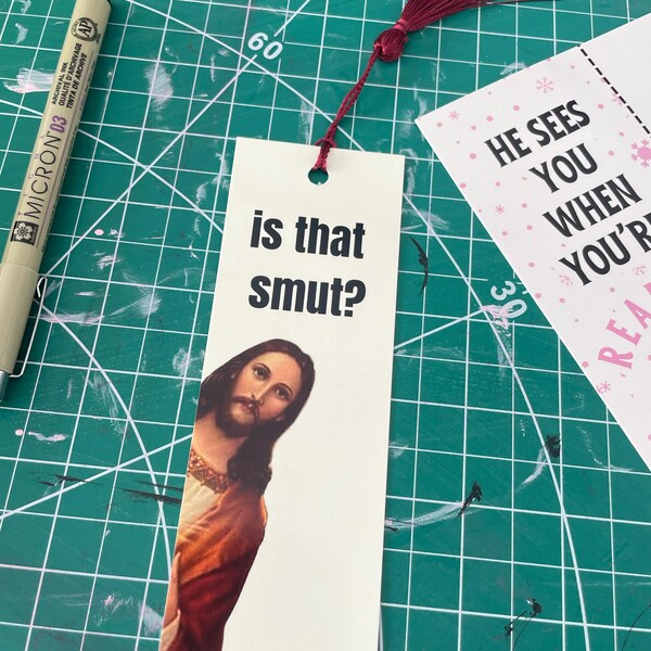 Peeking Jesus - is That Smut? - Bookmark - Etsy Canada