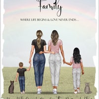 3 Best Friends Drawing Three Besties Print Friendship Poster 3 Best ...