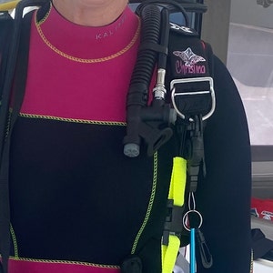 Whale Outline Dive Tag BCD Custom With Name - Etsy