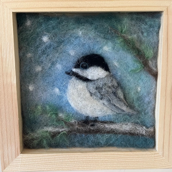 Bird Wool Painting PDF Pattern and Video - Learn to Felt - Wool Picture ...
