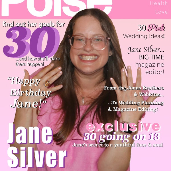 13 Going on 30 Custom Sparkle Magazine Cover - Etsy