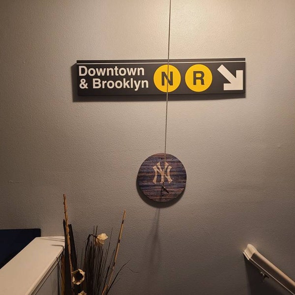 Downtown & Brooklyn N-R - New York City Subway Sign - Wood Sign - Etsy