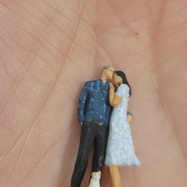 Personalised Miniature Figurine Bridal Couple Bride and Groom Wedding ...