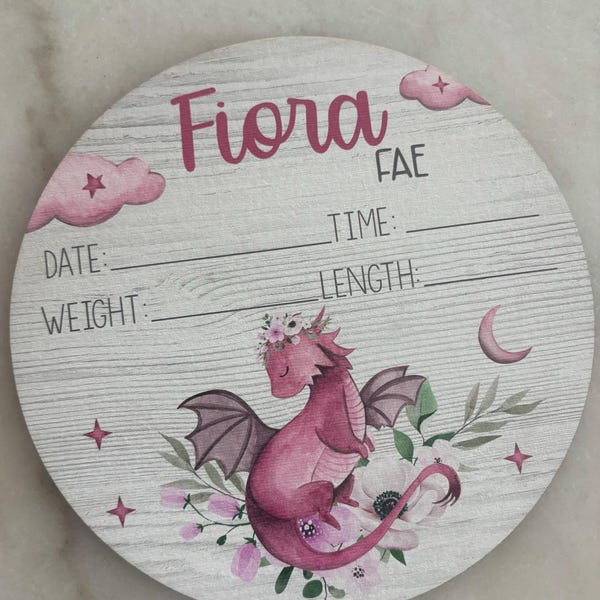 Fox Name Sign, Woodland Fox Baby Sign, Woodland Name Sign, Round Wood ...