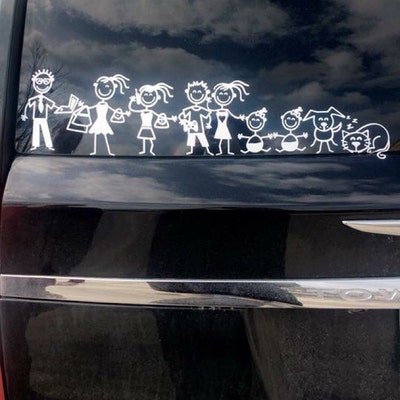 MY CAR STICK_FAMILY Car Window Bumper Vinyl Decal Sticker, Any Colour ...