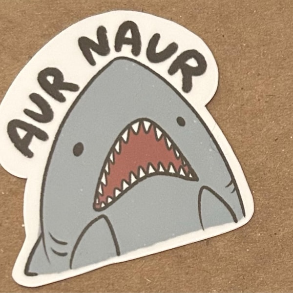 Aur Naur Cute Sticker | Series 3 | Funny Sticker | Penguin Shark Orca ...