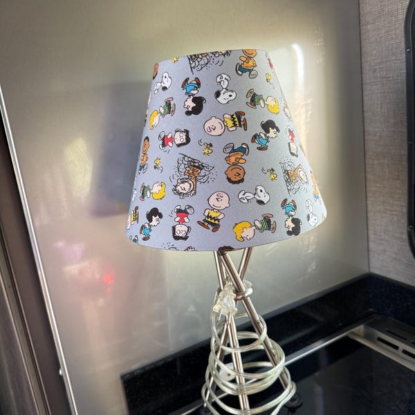 Peanuts Lamp Shade. Snoopy. Charlie Brown. Shade is 9.5" Wide at the ...