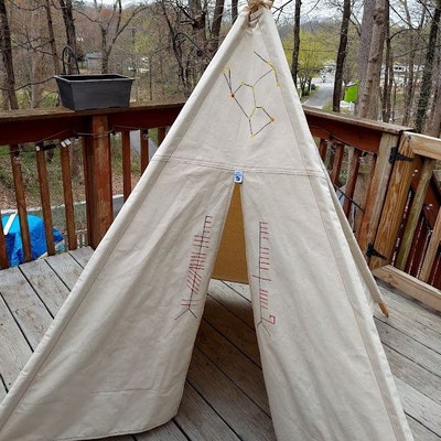 Kids Canvas Teepee Sewing Pattern, Kids Tent, Play Tent Pattern, Easy ...