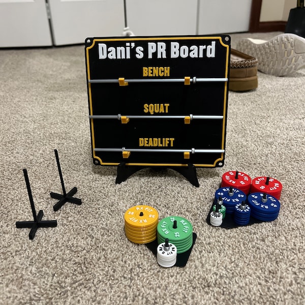 The Original Weightlifting Personal Tracking Board, 3 Lifts, 1,000lbs ...