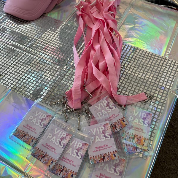 VIP Party Pass Badge, Editable in My Birthday Era Party Pass, Trendy ...