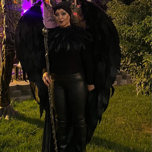 Large Black Angel Wings Costume, Movable Demon Fallen Angel Wings Adult ...
