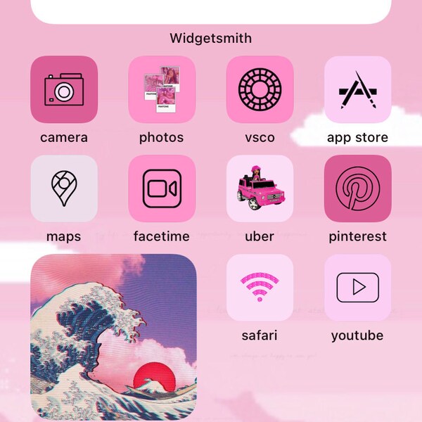 Boujee Pink Aesthetic iPhone Ios 14 App Icons, iPhone Home Screen ...