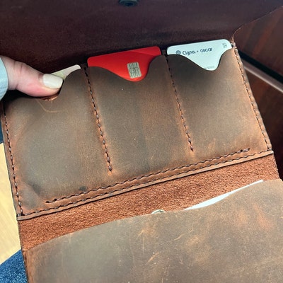 Personalized Womens Wallet, Distressed Leather Wallet for Women, Womens ...