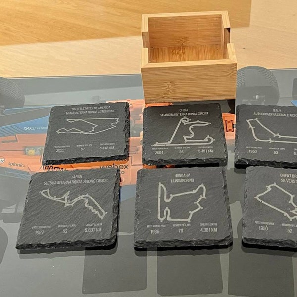 F1 Circuit - Slate Coaster 4 Pack - Etsy UK