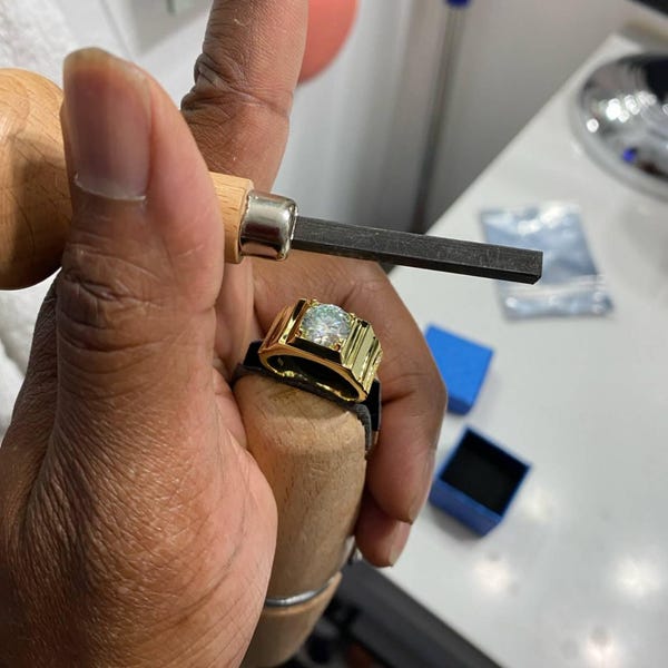 Sterling Silver Semi Mount Ring Setting Emerald OCT 10x8mm Sq5x5 2 ...