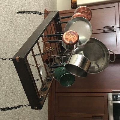 Hanging Industrial Pot Rack - Etsy Australia
